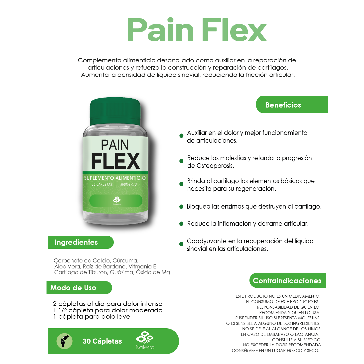 Pain Flex 30 Cápsulas – NATERRA